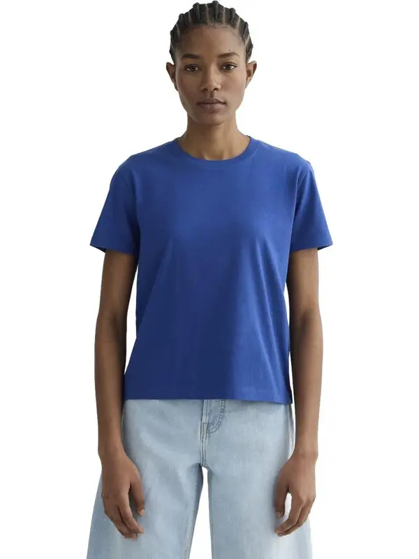Everlane Box-cut Essential Cotton T-shirt - Bright Cobalt | No Pocket